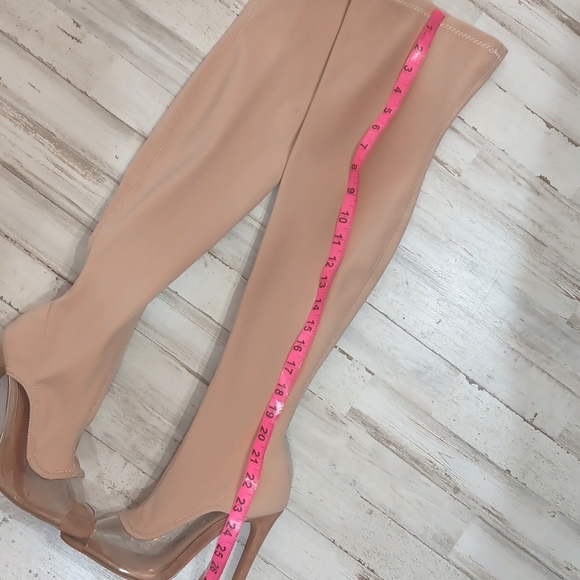 Shoe Republic LA | Shoes | Clear Perspex Peep Toe Stilettos Stretch ...